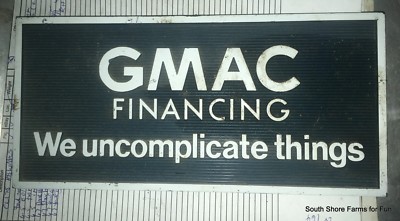 GENUINE GMAC FINANCING WALL SIGN 1970’S -NOT A REPOP | eBay