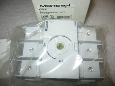 Mersen FSSC30 Non-Fused Disconnect Switch 30Amp 3-Pole 600V DIN Rail ...