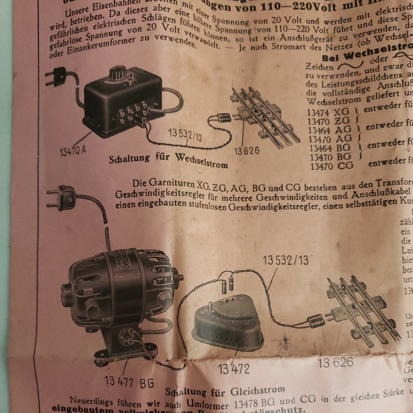 Marklin Prewar Instructions for 20 Volt 1930s Train Transformers ...