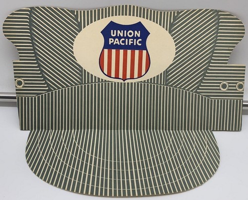 Original 1950s NOS Paper Union Pacific Railroad Conductor Full Size Hat ...