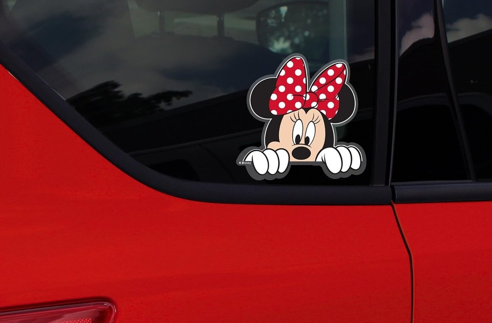 Minnie Mouse Peeking Decal, 4.5" Wide x 4.25" High | eBay