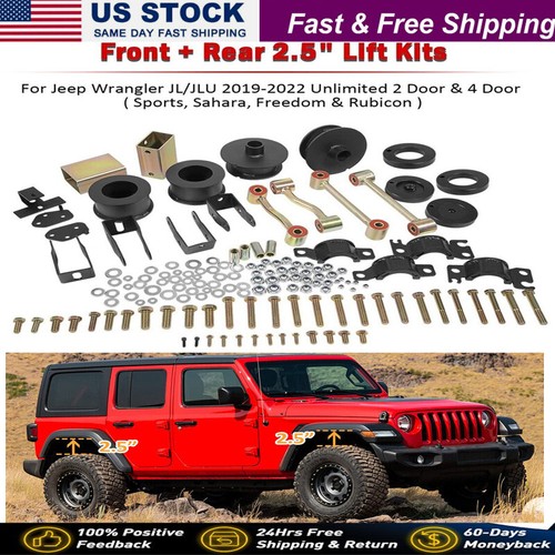Front Rear 2.5" Suspension Leveling Lift Kit for Jeep Wrangler JL JLU ...