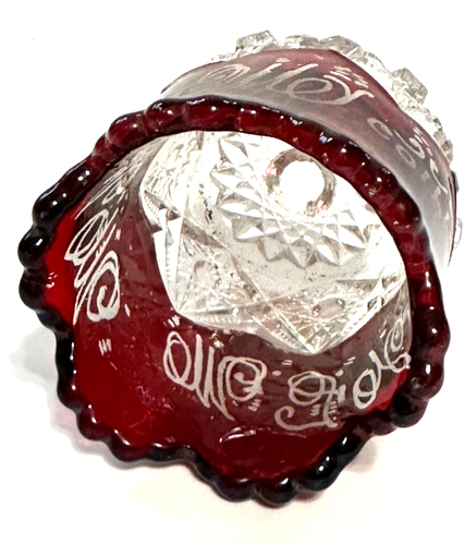 Victorian EAPG Souvenir Ruby Red Flash Glass Toothpick Holder ..1910 | eBay