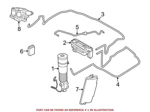 Passenger Right Rear Air Spring Strut Assembly 37126858814 Fits 13 BMW ...