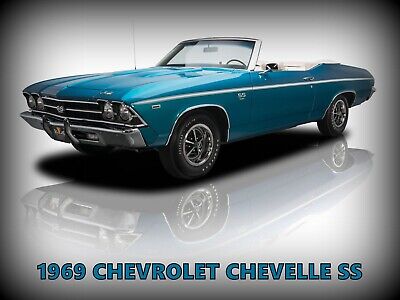 1969 Chevrolet Chevelle SS Convertible New Metal Sign: 12x16" & Ships ...