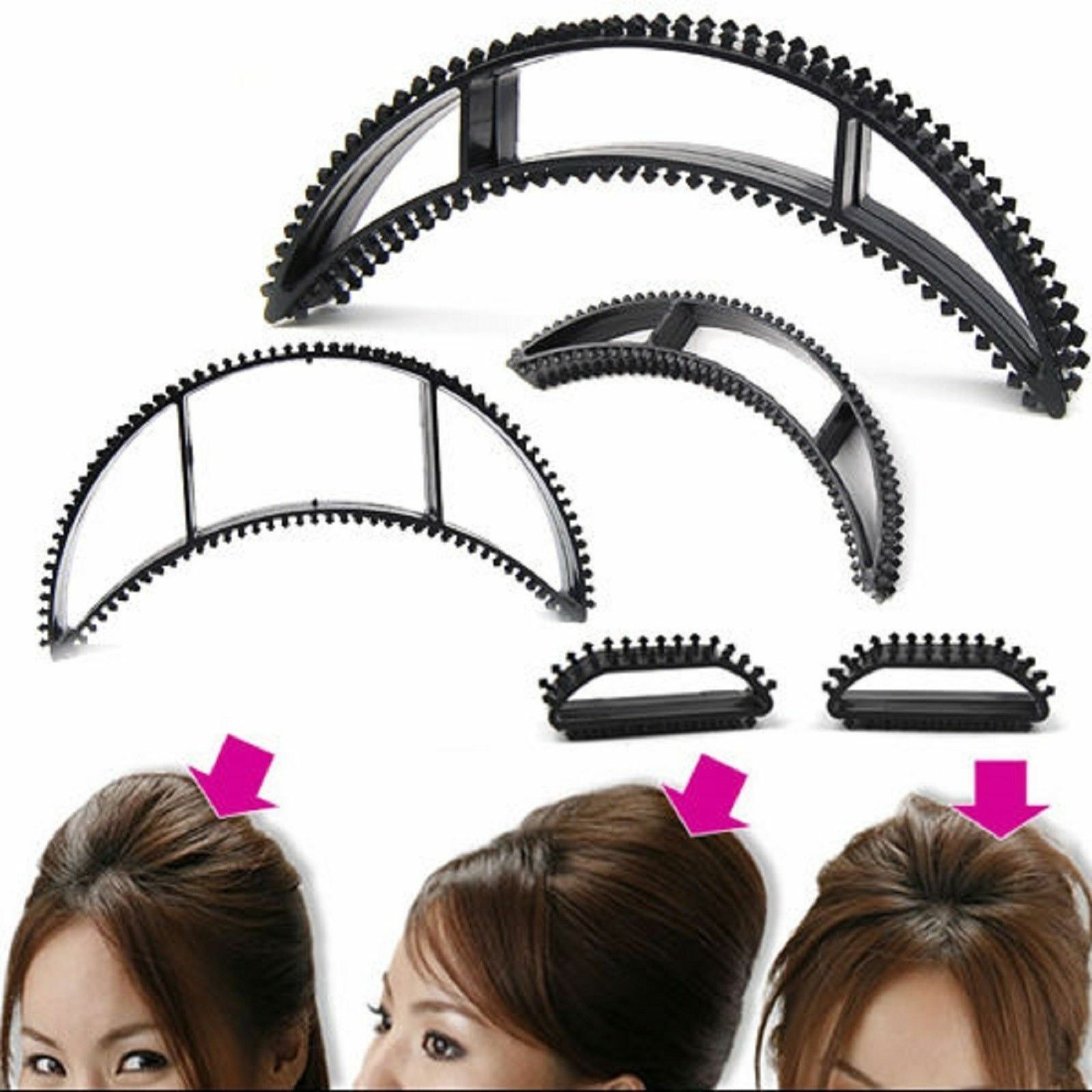 5 Pcs Bumpits Big Happie Hair Volumizing Inserts Hair Pump Set Bump it ...
