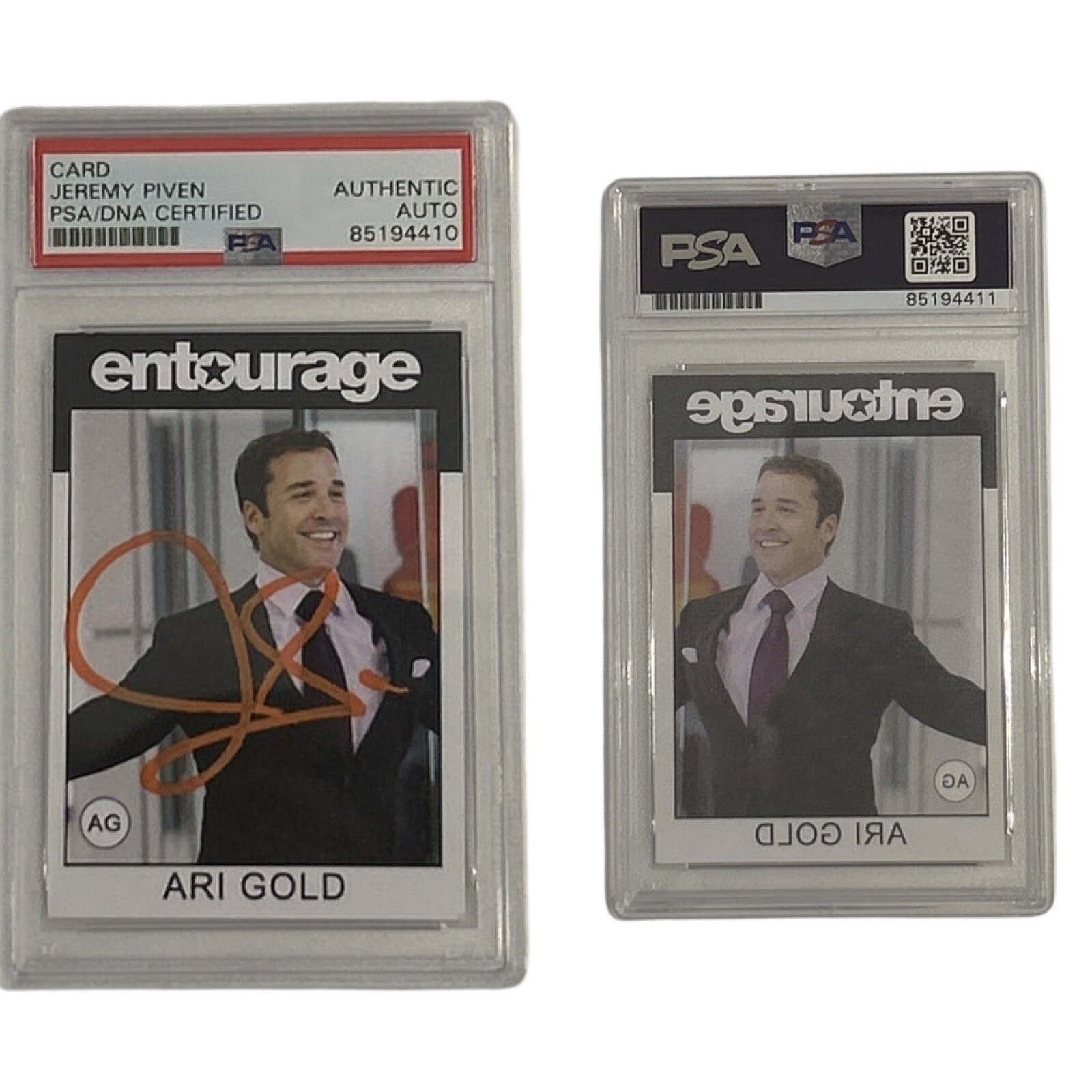 Jeremy Piven “Ari Gold” From Entourage Orange Ink PSA Authentic Auto | eBay