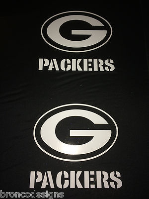 (2) Green Bay Packers Vinyl Car Window Sticker / Decal (5 Colors ...