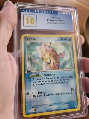 (POP 2) CGC 10 PRISTINE Pokemon Feebas 49/106 EX Emerald 2005 Card | eBay