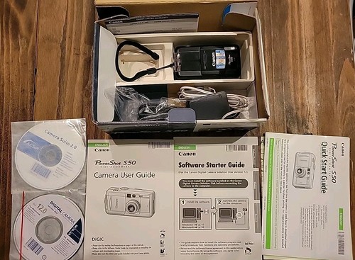 Canon PowerShot S50 5.0MP Digital Camera + Battery/Card Box Cds. Parts ...