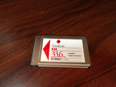 Cardinal 33.6 internal V.34 Fax Modem PC Card-Free Shipping with ...