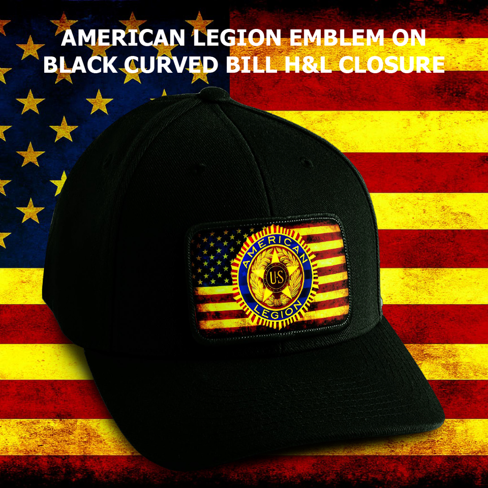 American Legion Emblem Hat Snapback Cap US Flag Patch | 6 Colors Curved ...