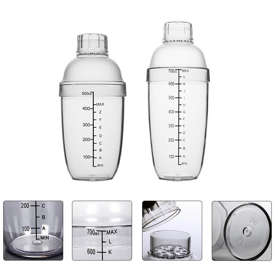 1 Set Shake Pot Transparent Glass Milk Tea Tool Freezing-proof Shake ...