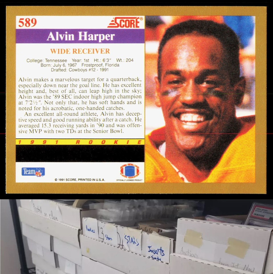 1991 Score #589 Alvin Harper - JL | eBay