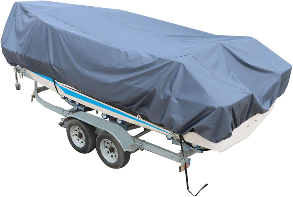 Heavy Duty 600D Marine Polyester Grade Canvas Trailerable Boat Cover ...