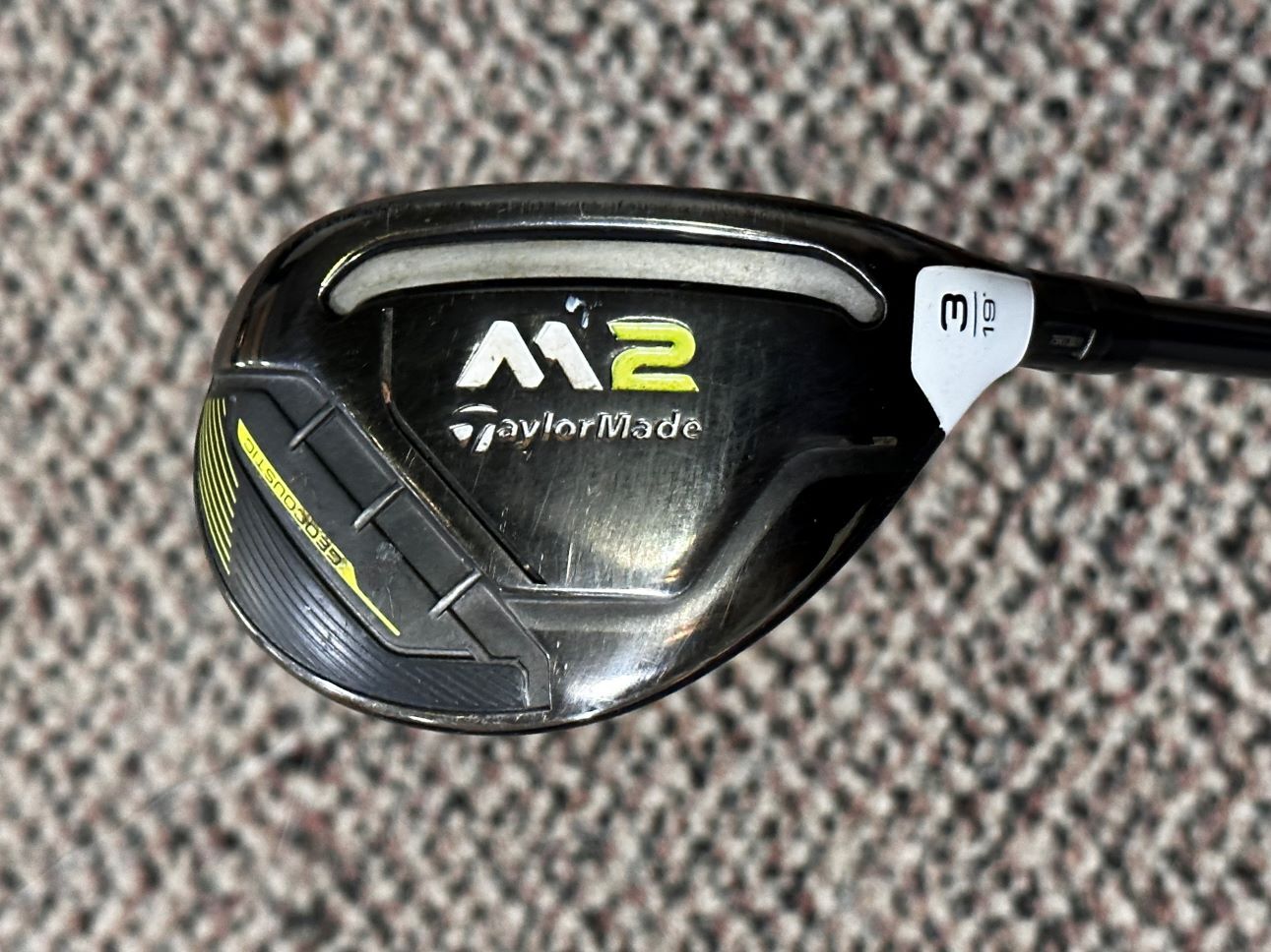 TaylorMade M2 19° 3 Hybrid REAX 65g Regular Flex Shaft Golf Pride MCC ...