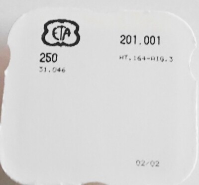 MONTRE ESA ETA 201.001 ROUE DES HEURES HAUTEUR 164 PART.250 | eBay