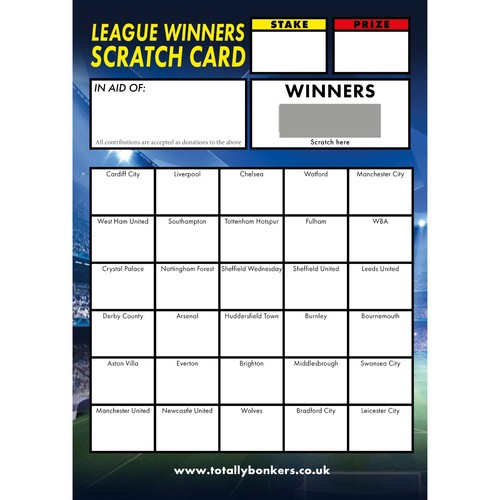 Football Fundraising Scratch Cards - 30 Square - A6 - 10 Pack - TB0001 ...