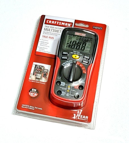 CRAFTSMAN 3482023, Multimeter, Mini, True RMS, Backlit, LCD Readout | eBay