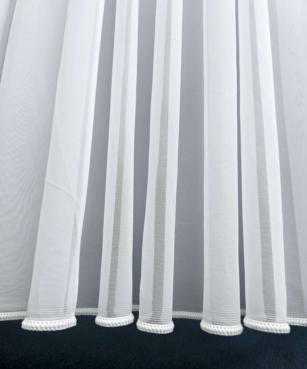 Plain Net Curtains Weighted Base Net Curtain Sold By the Metre Rod Slot ...