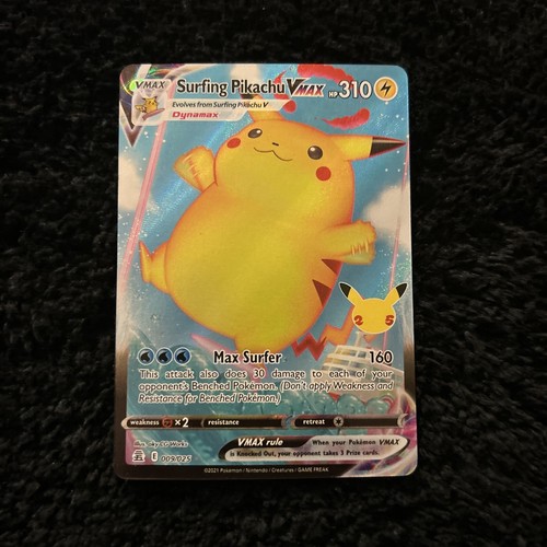 Surfing Pikachu VMAX - 009/025 - Ultra Rare - Celebrations Pokemon Card ...