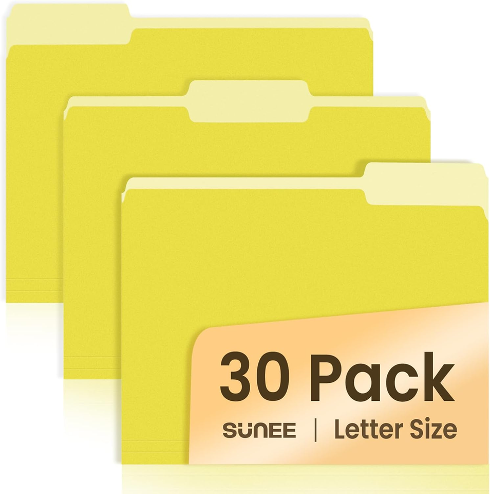 File Folders, 30 Pack Manilla Folders 8.5 x 11, Colored File Folders ...