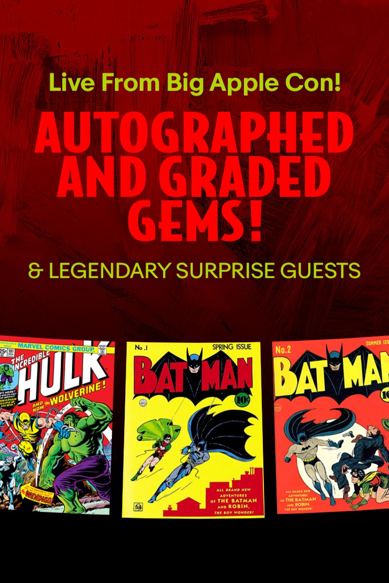 Live from BIG APPLE CON!!!! Autographed and Graded Gems! - eBay Live