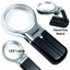 3X Illuminated Magnifier 3" Lighted Magnifying Glass LED Folding Stand ...