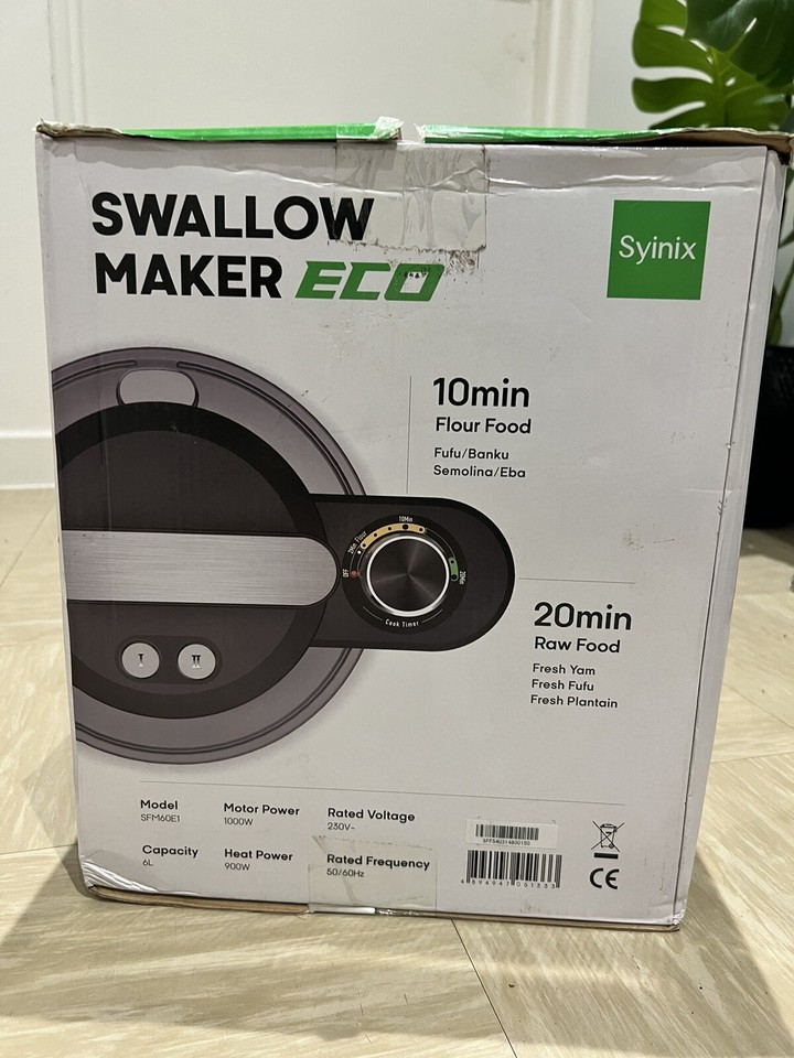 Synix Swallow Maker ECO -No pre-cooking (yam & fufu pounding machine ...