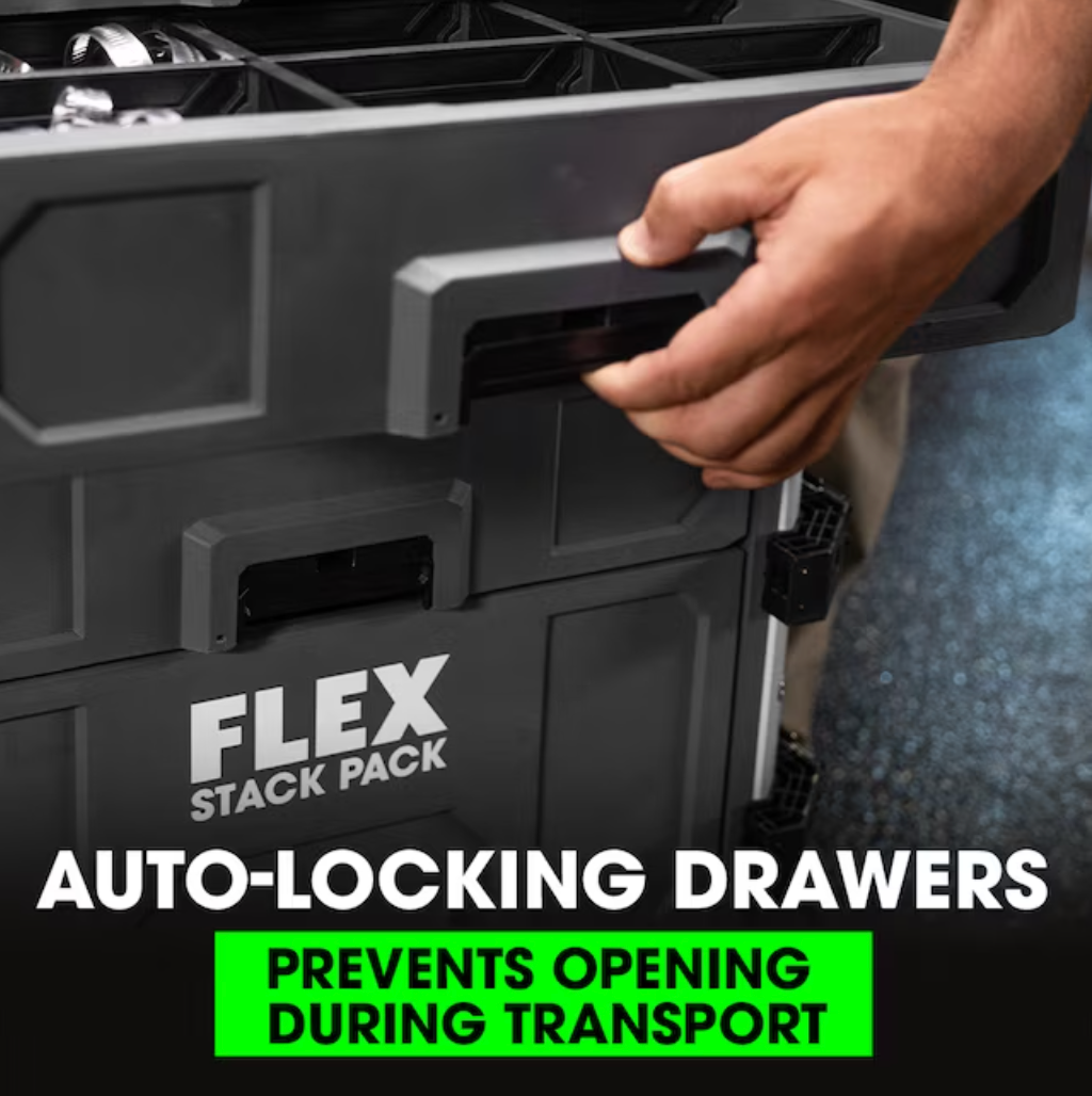 FLEX STACK PACK Tool Chest Storage 3-Drawer Stacking Box FS1105 | eBay