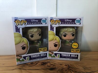 Funko Pop Tinker Bell Chase & Common Hot Topic Exclusive New Ready To ...