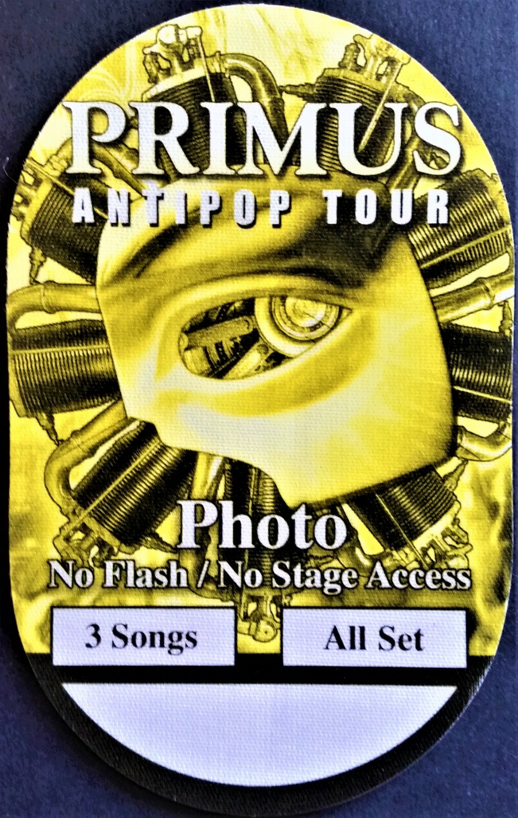 * PRIMUS * - 1999 - 2000 - SATIN BACKSTAGE PASS - ANTIPOP TOUR - PHOTO ...