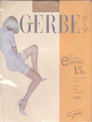 Bas jarretière GERBE ESSENTIEL 15 D (autre modèle) 3 coloris 3 tailles ...