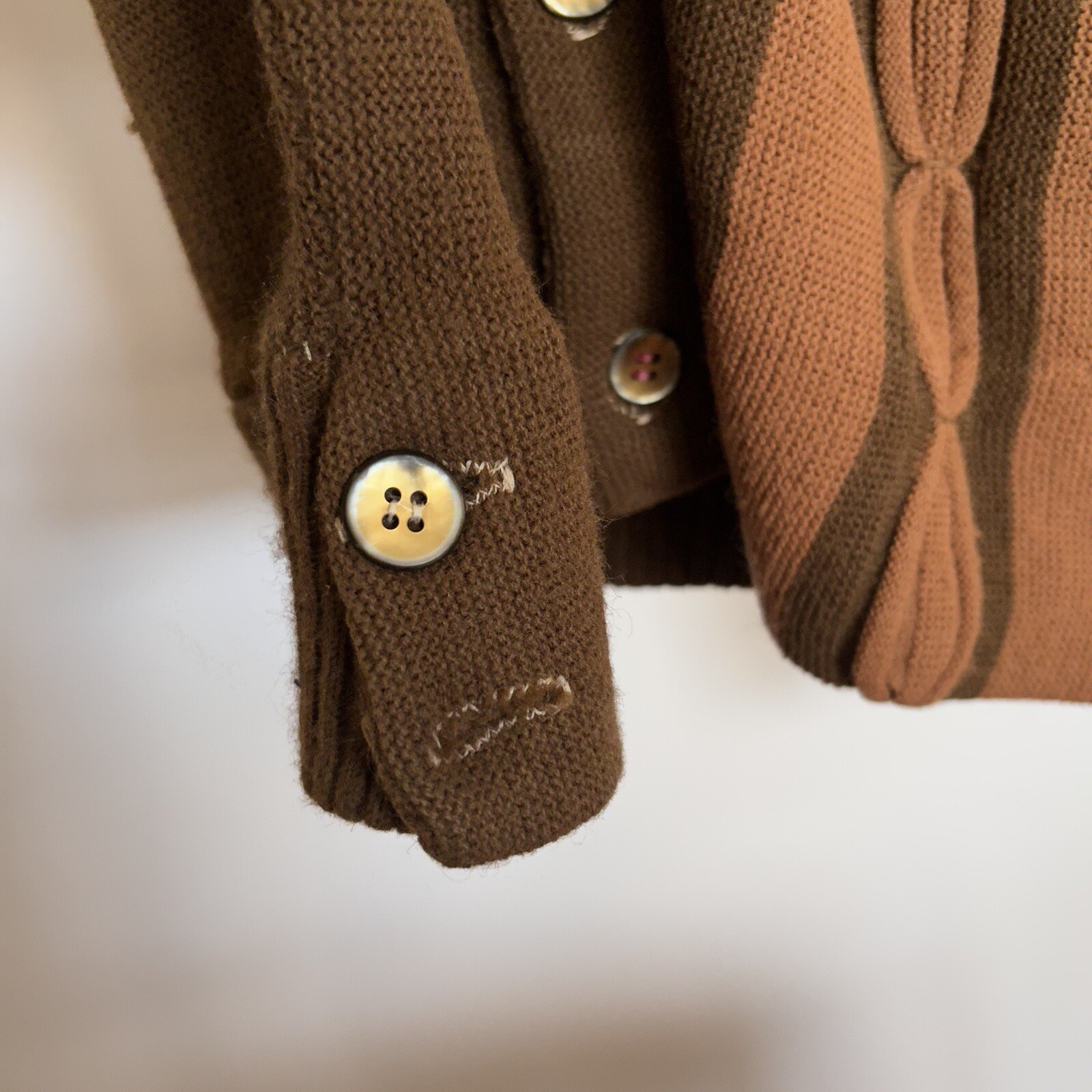 Vintage 60s Orlon By Campus Cardigan Sweater Brown Si… - Gem