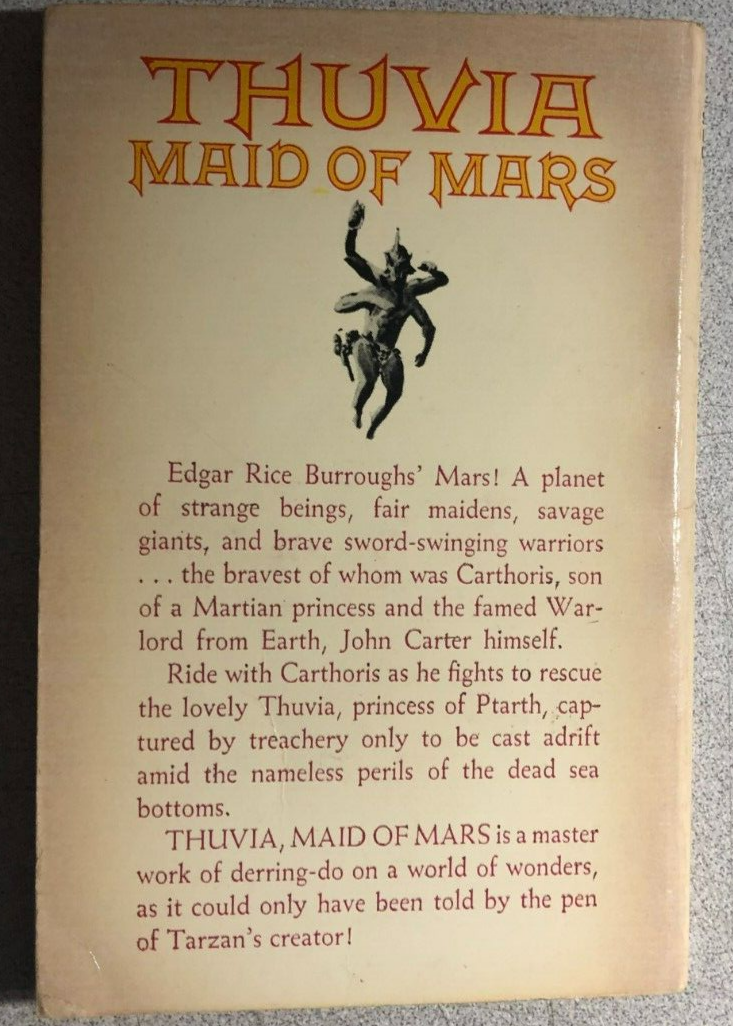 THUVIA, MAID OF MARS by Edgar Rice Burroughs (F-168) Ace pb Roy Krenkel ...