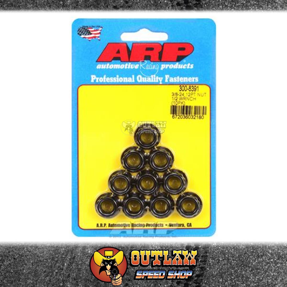 ARP 12-POINT NUT KIT CHROME MOLY 3/8"-24 UNF 1/2" SOCKET 10-PACK ...
