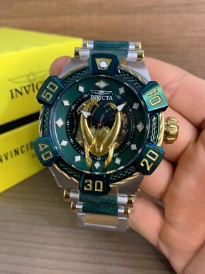 New Invicta Marvel LOKI Limited Edition Automatic Green Glass Fiber ...