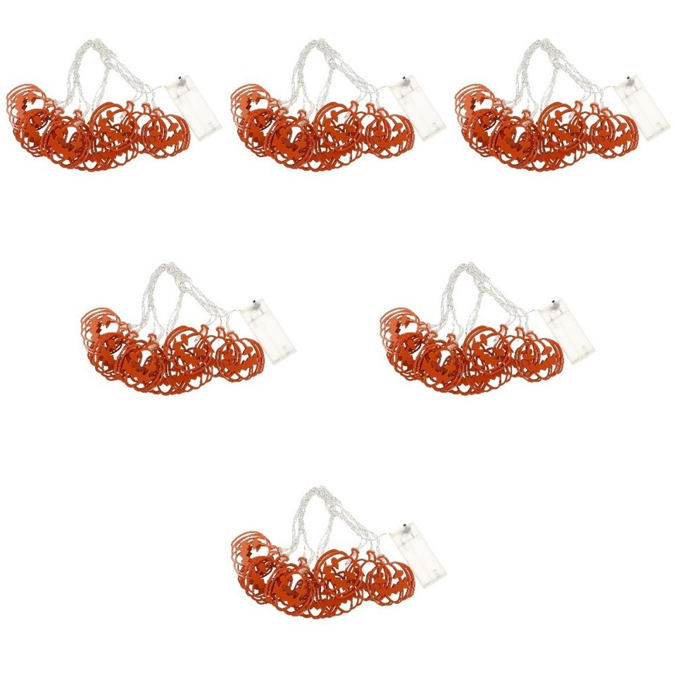 6 pcs Creative Light String Pumpkin Halloween Lamp String Decorative ...
