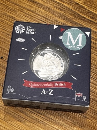2018 10p Letter Coin M Mackintosh Silver Proof Royal Mint Hunt Alphabet ...