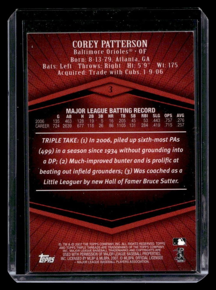 2007 Topps Triple Threads Corey Patterson 589/1350 | eBay