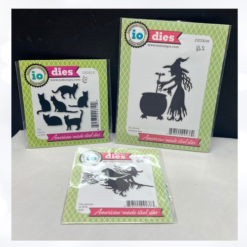 Impression Obsession HALLOWEEN Witch Cauldron Broom Cats Dies Lot | eBay