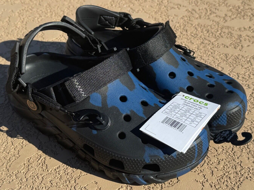 CROCS POST MALONE DUET MAX CLG BLUE/BLACK CAMO EDITION MEN'S 6 WOMEN'S ...