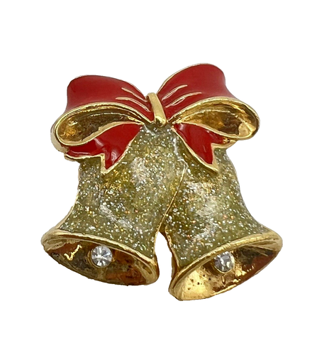 Vintage Avon Christmas Bells Brooch Gold Tone Red Enamel Pin | eBay