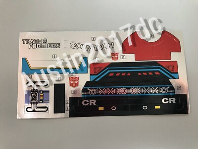 Vintage Transformers G1 Countach Sticker Replacement Autobot For Repair ...