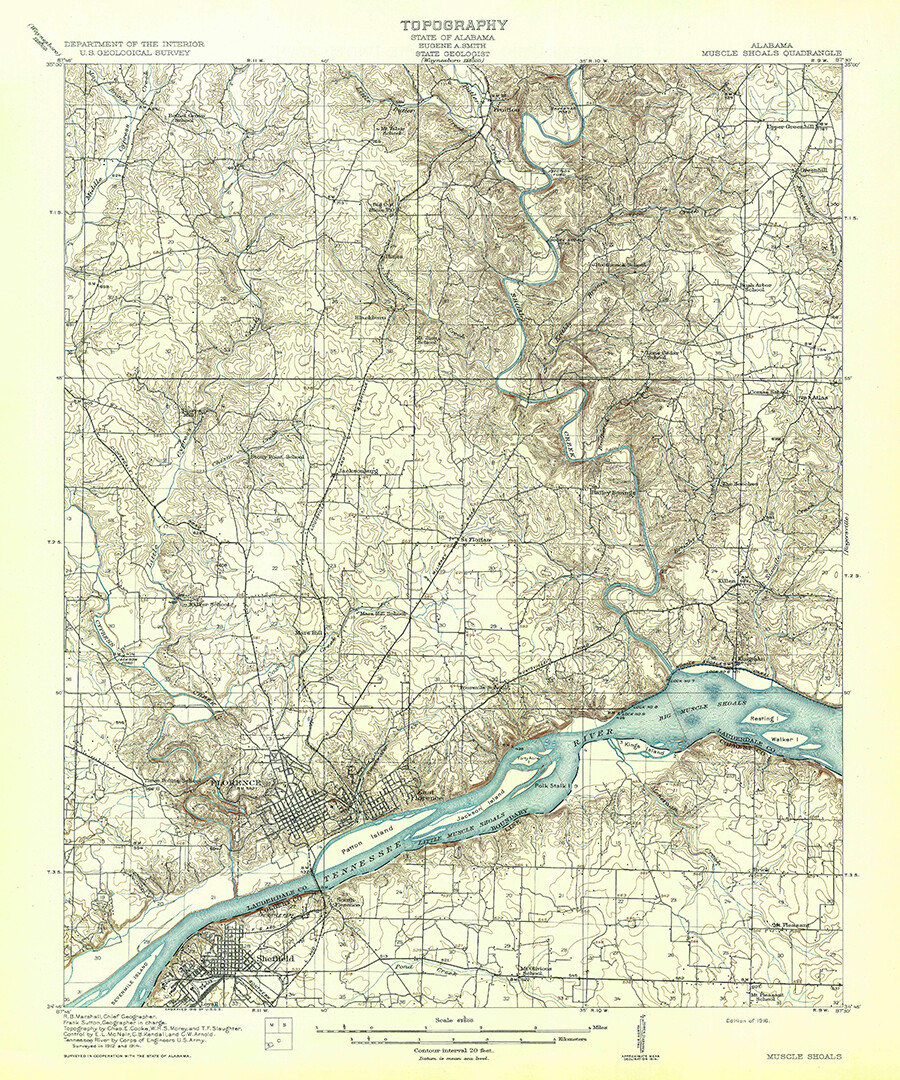 Alabama Florence Map Florence, AL (2021, 24000 Scale) Map By United