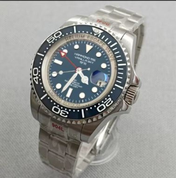 43mm GMT Dive Watch - Custom Built Blue Dial / Blue Bezel - Automatic ...