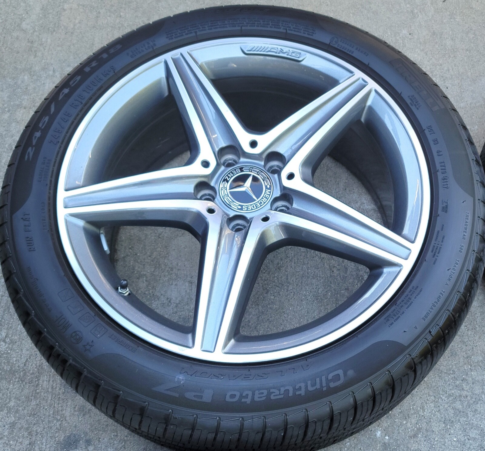 18" BRND NEW OEM FACTORY 2018 MERCEDES AMG E43 WHEELS TIRES E300 E400 ...