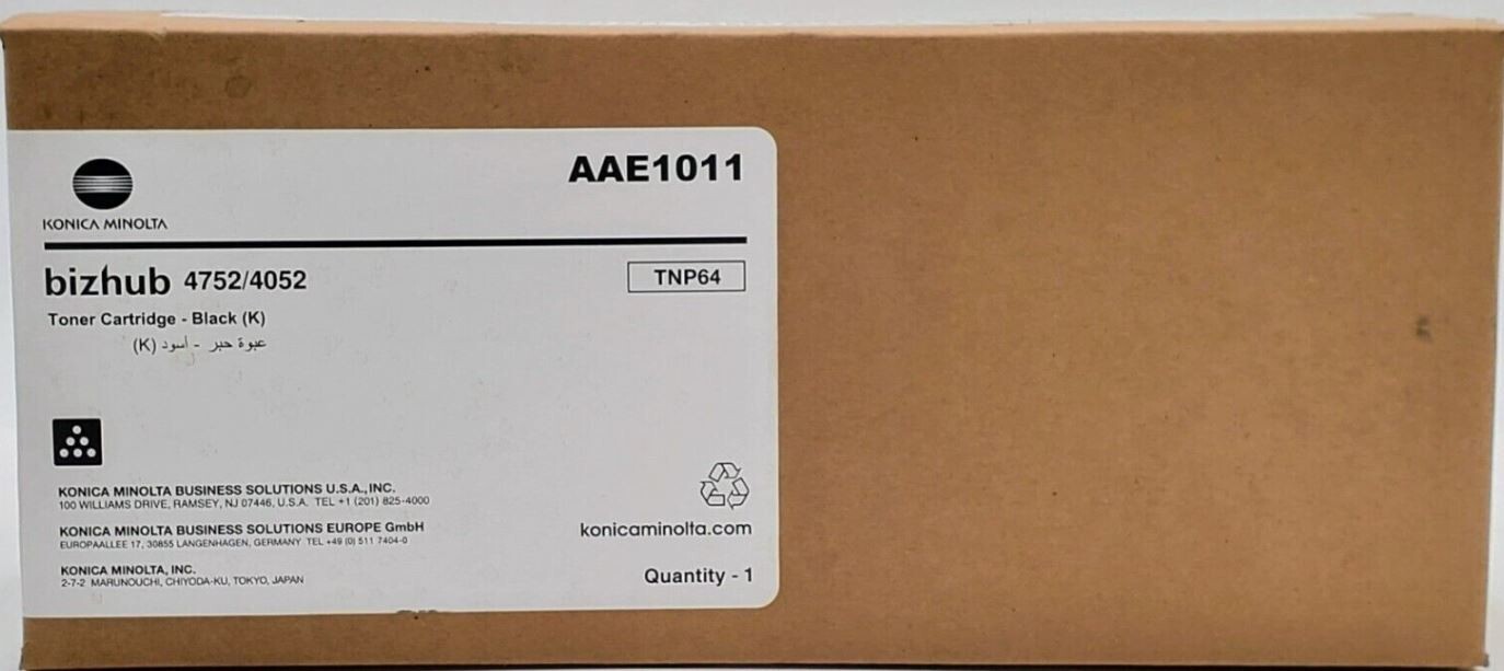 NewGENUINE Konica Minolta Bizhub 4752 4052 black toner Cartridge TNP64 ...