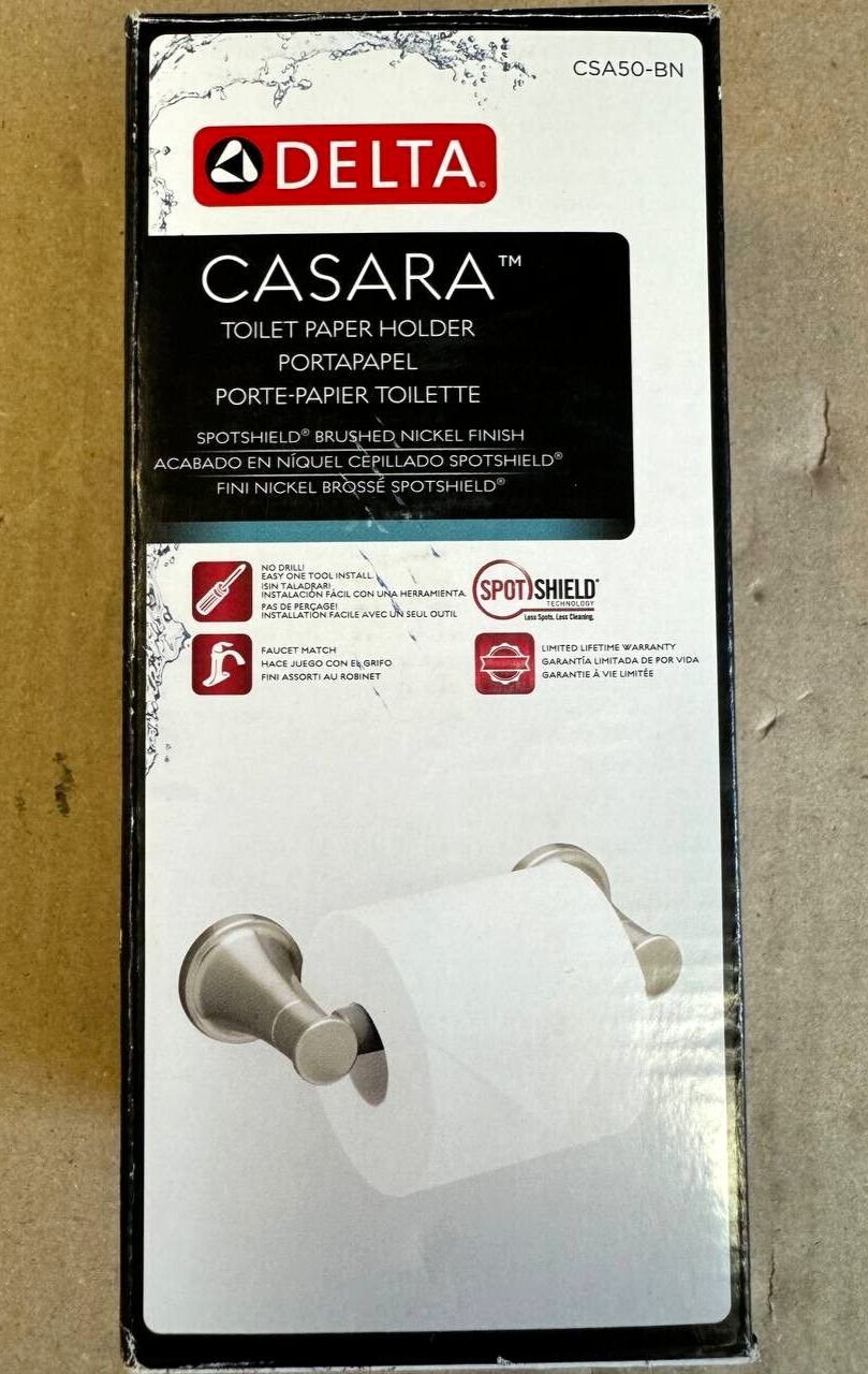 Delta Casara Bath Toilet Paper Holder Brushed Nickel CSA50-BN | eBay