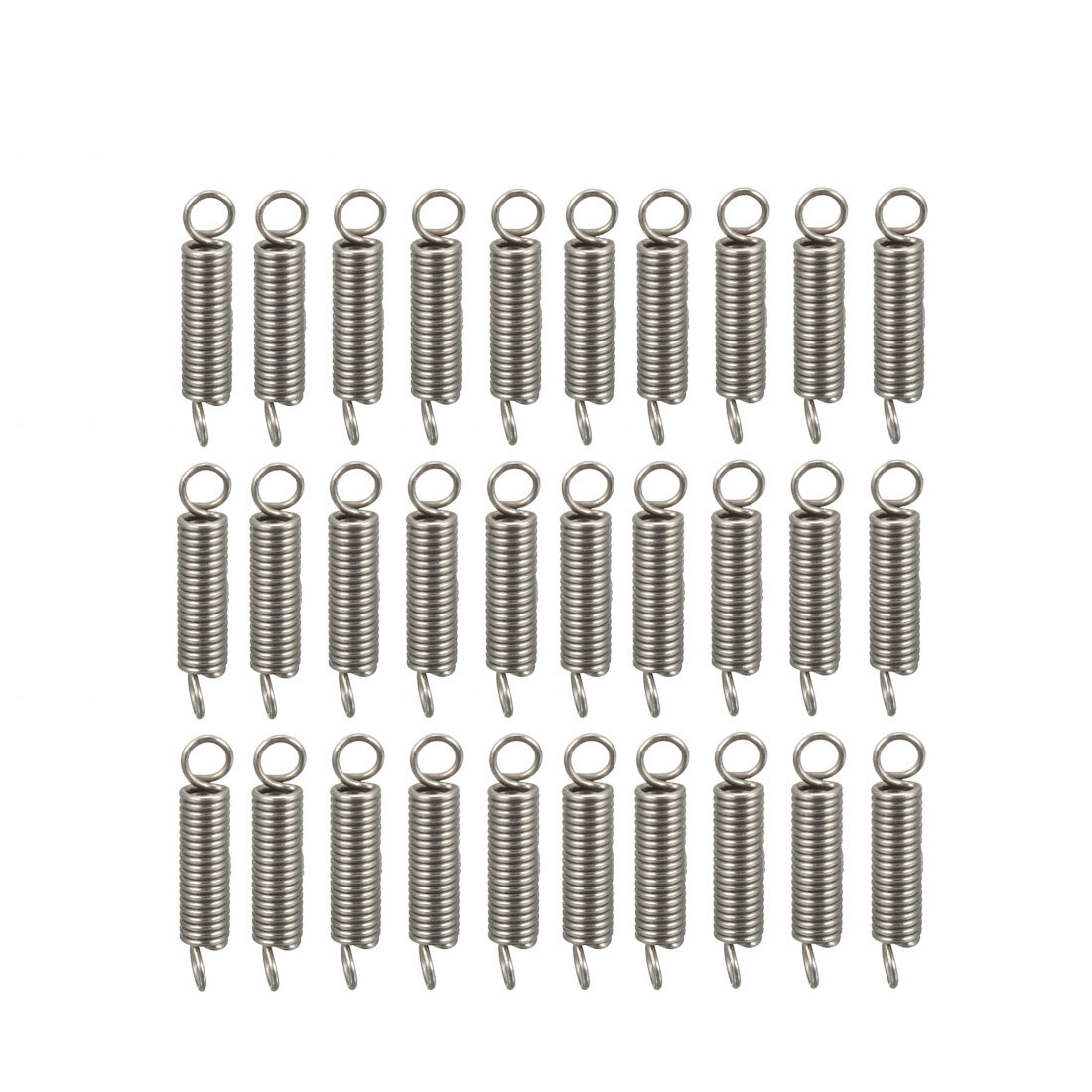 0.3x2x10mm Stainless Steel Small Dual Hook Tension Spring 100pcs for ...